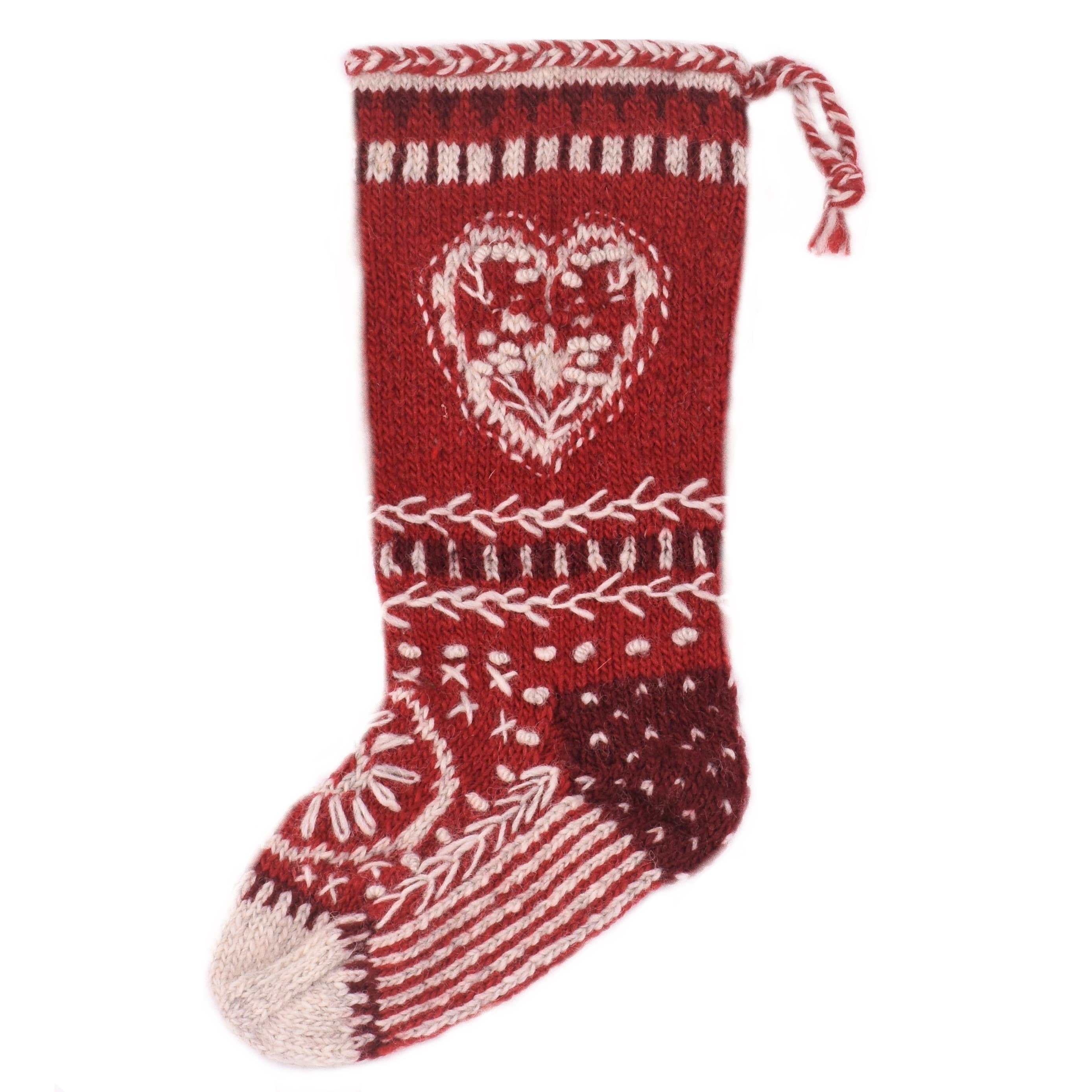 Folk Heart Christmas Stocking – Sugar & Thread